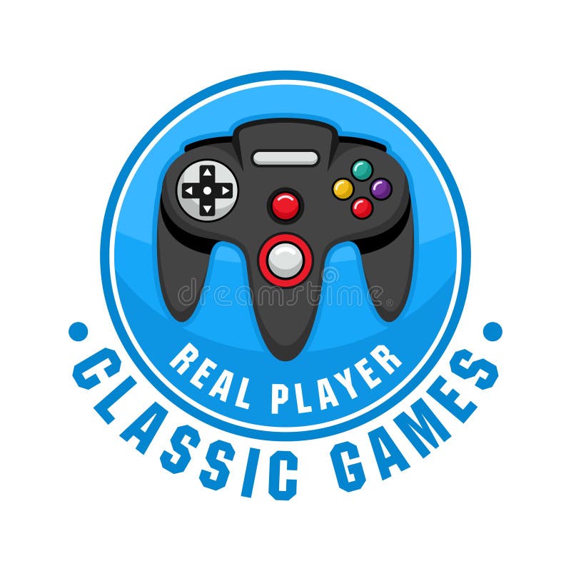 Classic Games Real Player Joystick Controller Design Illustration Stock ...