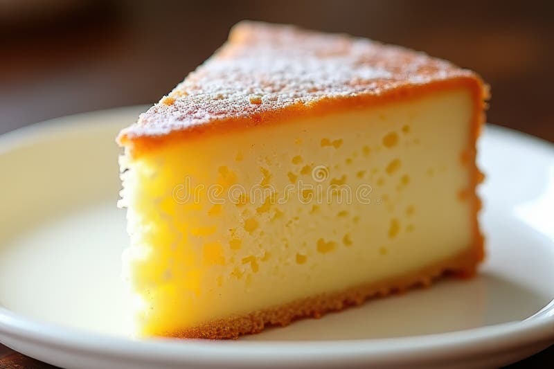 Classic Genoise Sponge Cake Slice Stock Illustration - Illustration of ...