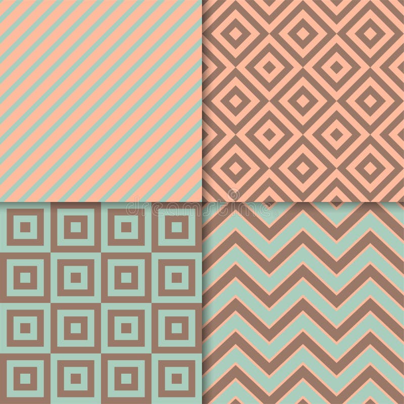 Classic Geometric Patterns Vector Set. Textile Fabric Prints, Geometric ...