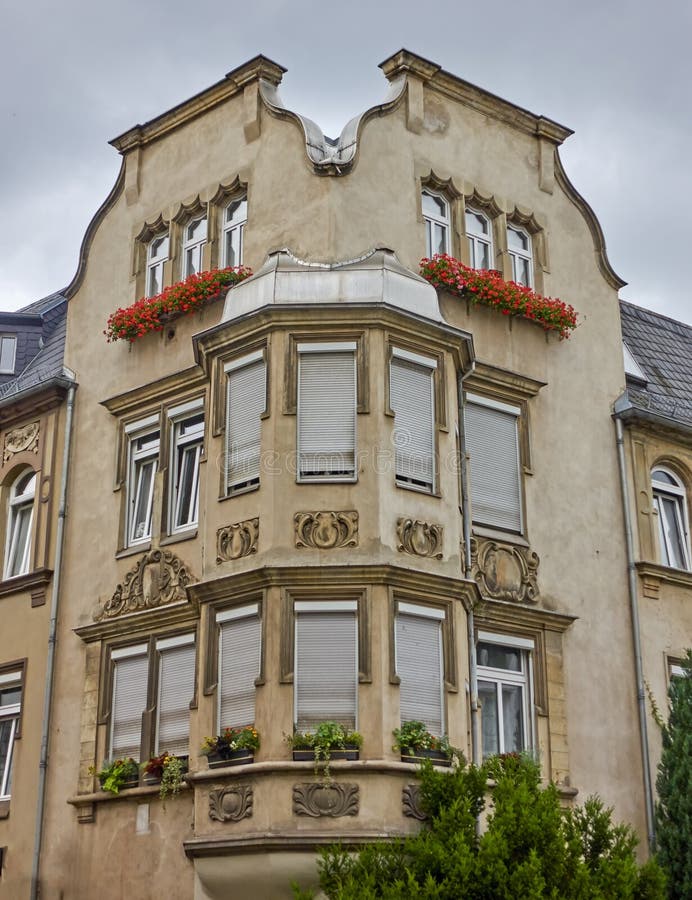 Classic German Building Facade Stock Image - Image of gera, pattern ...