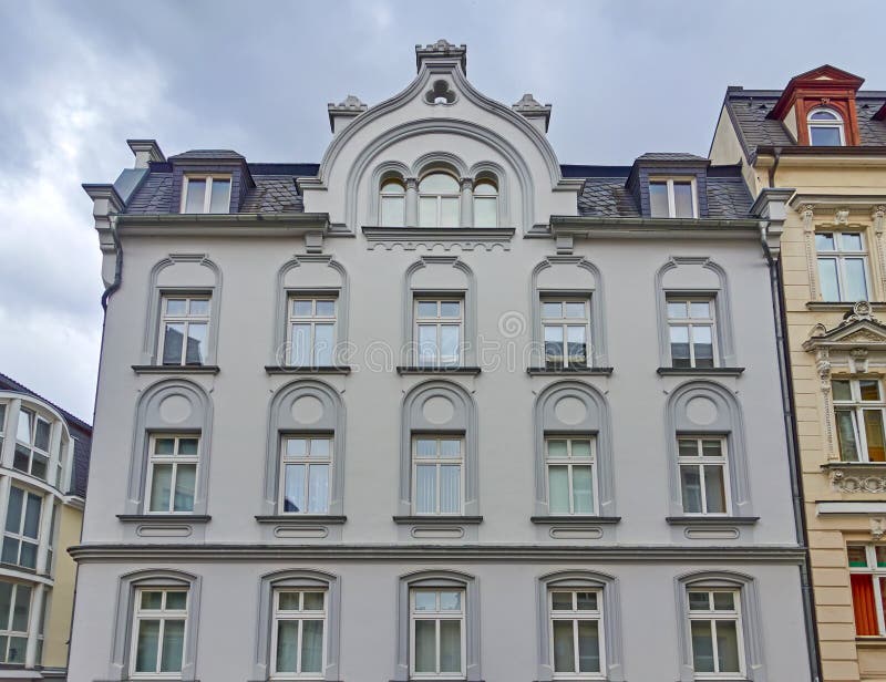 Classic German Building Facade Stock Image - Image of apartment, real ...