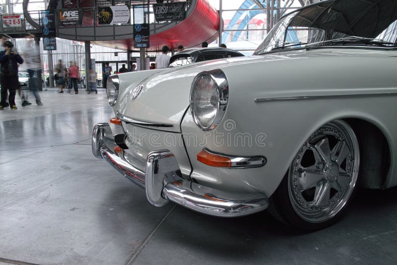 Red-white tuning car editorial photography. Image of 1966th - 13526922