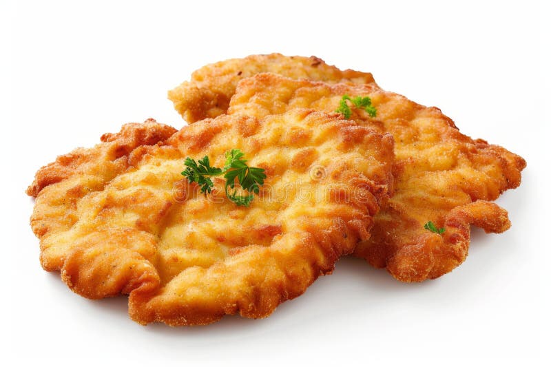 Traditional German Schnitzel Dish Stock Illustration - Illustration of ...