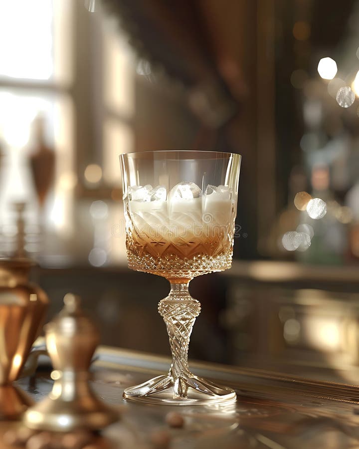 A Classic Glass with an Old-fashioned Cocktail Inside Stock ...