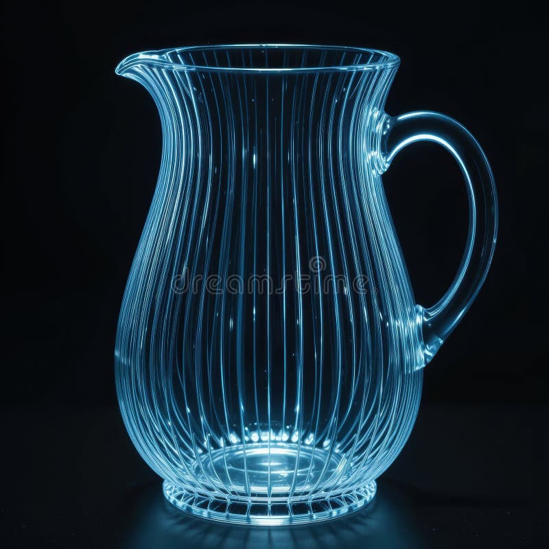 Classic Glass Pitcher with Modern Lines Perfect for Elegant Table ...