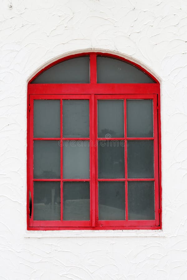 Classic glass red window stock photo. Image of background - 79282492