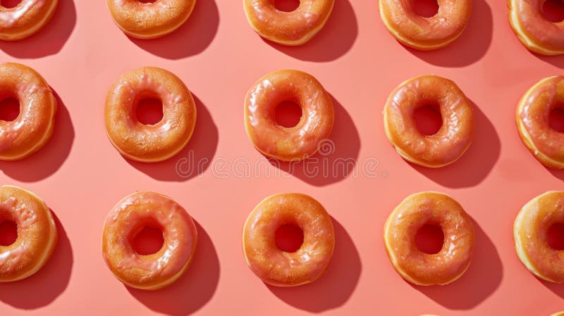 Classic Glazed Donuts AI Generated Stock Illustration - Illustration of ...