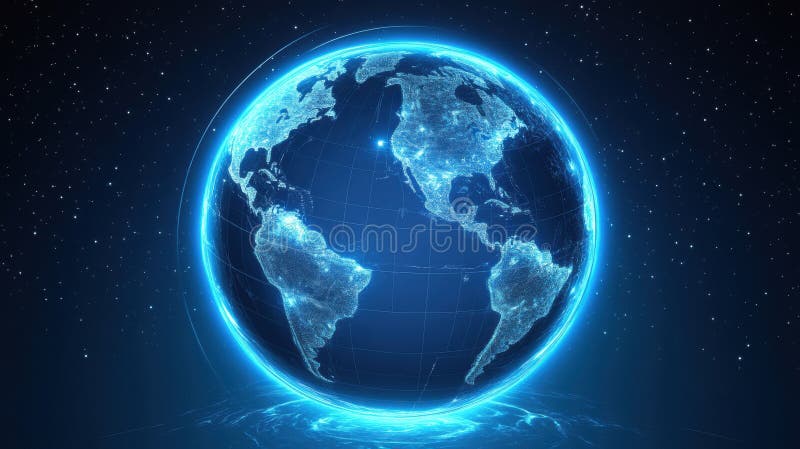 Classic Globe Featuring Politically Highlighted Regions Against a ...