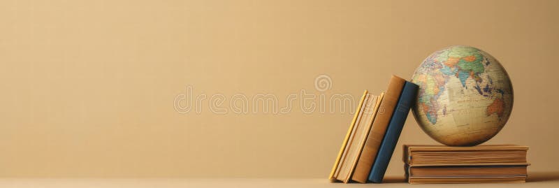 Exploring the World through a Classic Globe and Stacked Travel ...