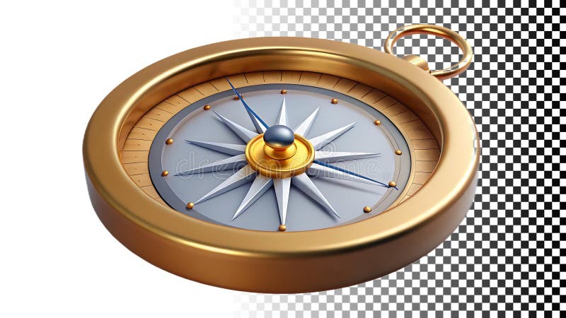 Gold Compass, Navigation Tool, and Antique Direction Finder Png ...