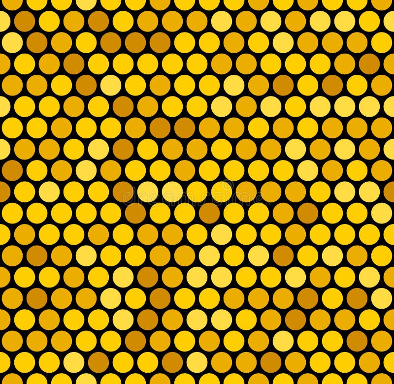 Classic Gold Dotted Seamless Glitter Pattern. Vector Stock Vector ...