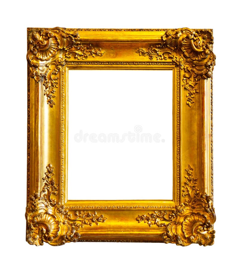 Classic gold picture frame stock image. Image of gild - 283123909