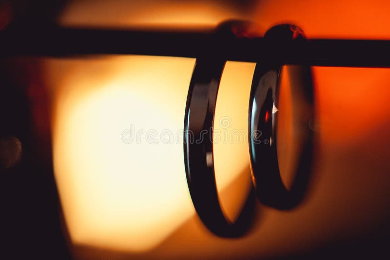 Classic Gold Wedding Ring Hung Background Fire Stock Photos - Free ...