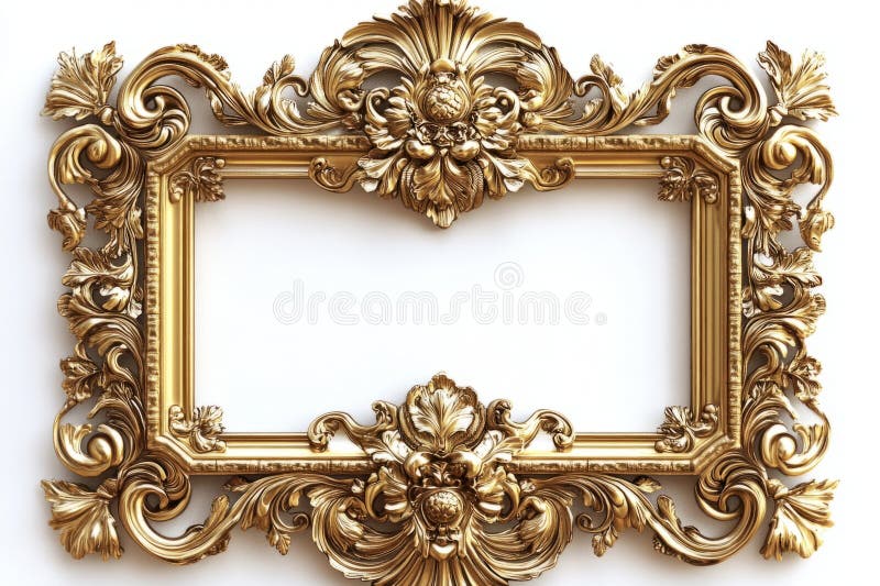 Classic Golden Baroque Frame with Ornate Carvings, Perfect for ...