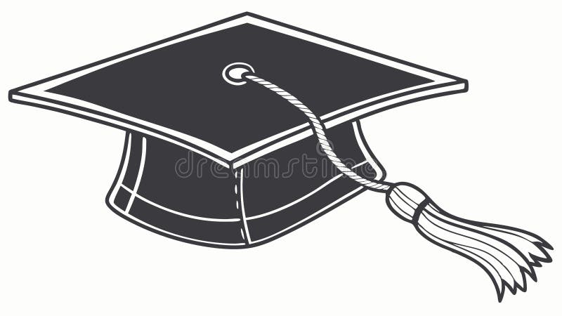 Traditional Graduation Cap with Tassel, Vector Design Generative AI ...
