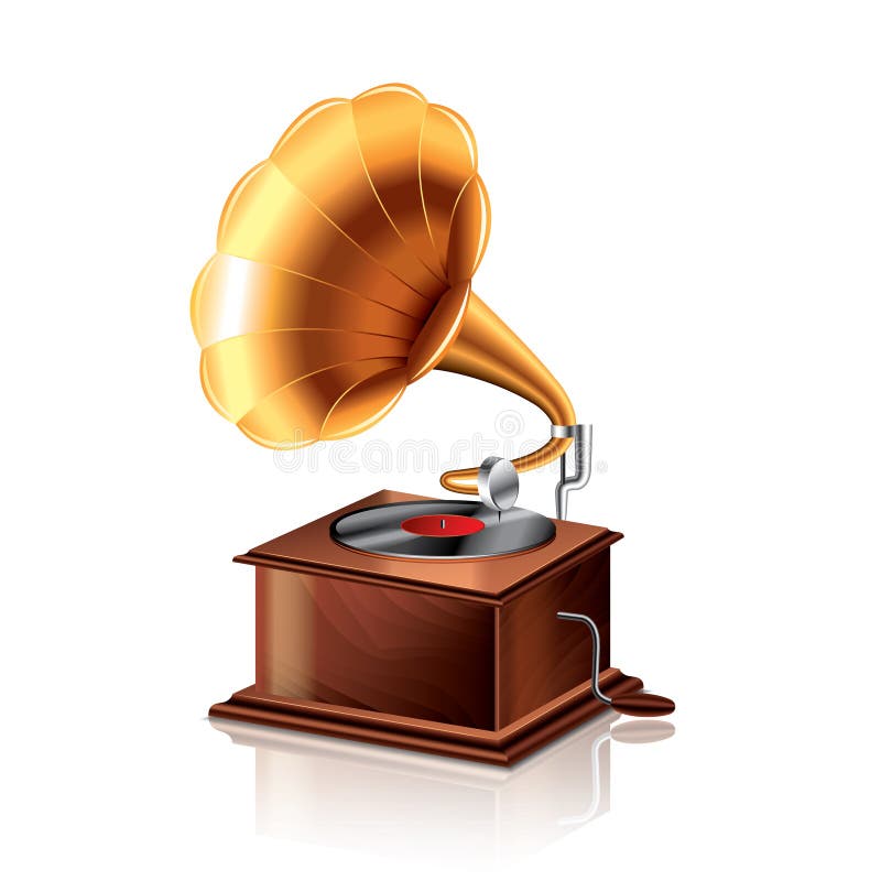 Classic Gramophone Vector Illustration Stock Vector - Illustration of ...