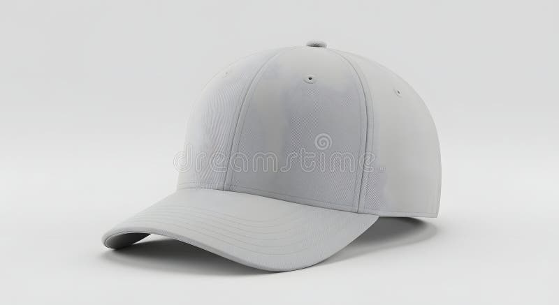 Classic Gray Baseball Cap: Minimalist Product Shot Stock Image - Image ...