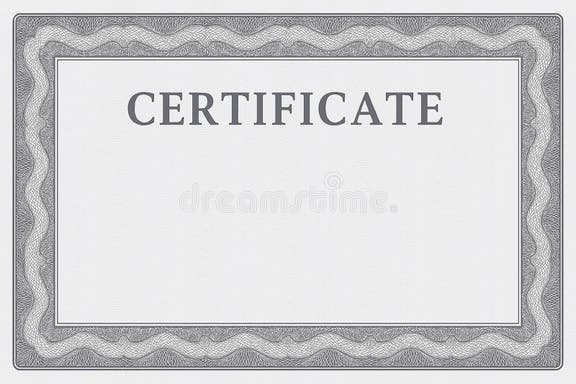 Classic Gray Certificate Template with Wavy Border Frame Stock ...