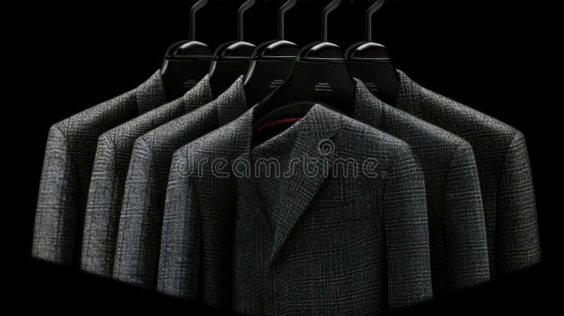 Classic Gray Suits, Fine Fabric, Tailored Fit Stock Photo - Image of ...
