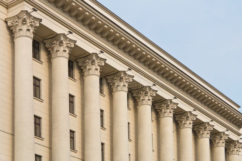 Columns on Old Courthouse stock image. Image of courthouse - 31944117