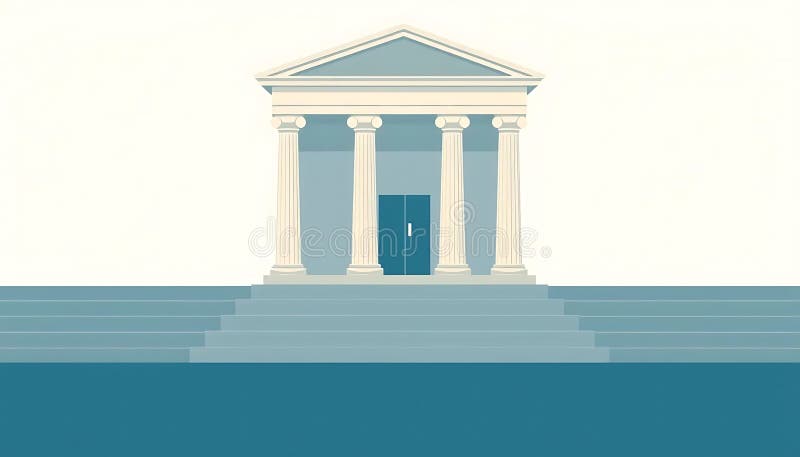 Classical Temple AI Illustration Stock Illustration - Illustration of ...