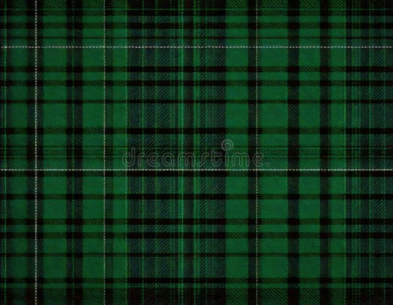 Classic Green and Black Tartan Fabric Pattern Design Stock Illustration ...