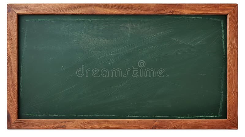Classic Green Chalkboard with Wooden Frame. Empty Slate Board for ...