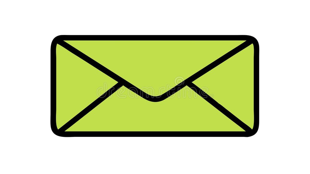 Classic Green Envelope Icon for Mail Message, Vector Design Generative ...