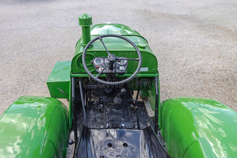 Classic Tractor Driver Position Stock Photo - Image of equipment, view ...