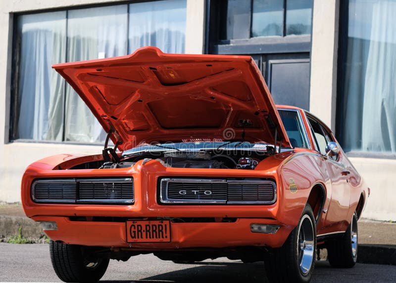 Classic gto orange editorial stock photo. Image of classic - 254049433