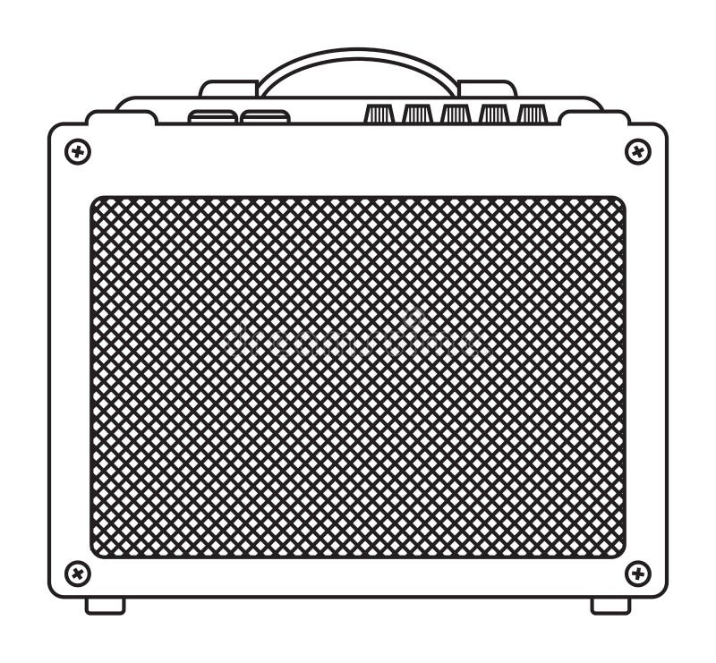 Classic Guitar Amplifier stock vector. Illustration of sound - 69667002