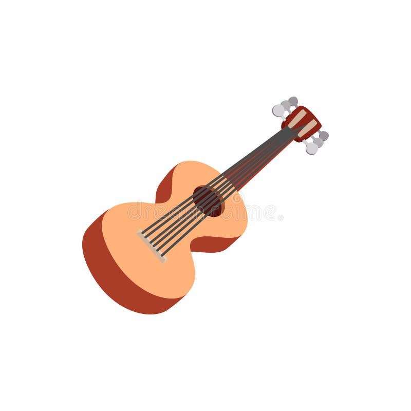 Classic Guitar Icon, Cartoon Style Stock Vector - Illustration of ...