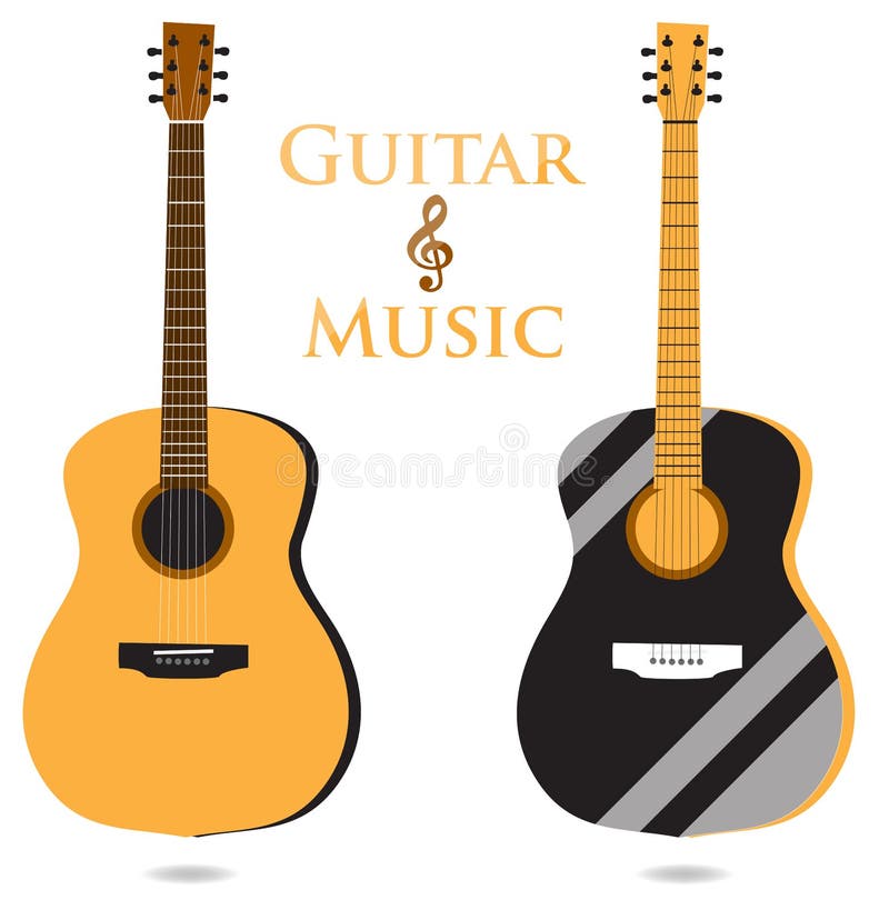 Classic guitar stock illustration. Illustration of icon - 41473044