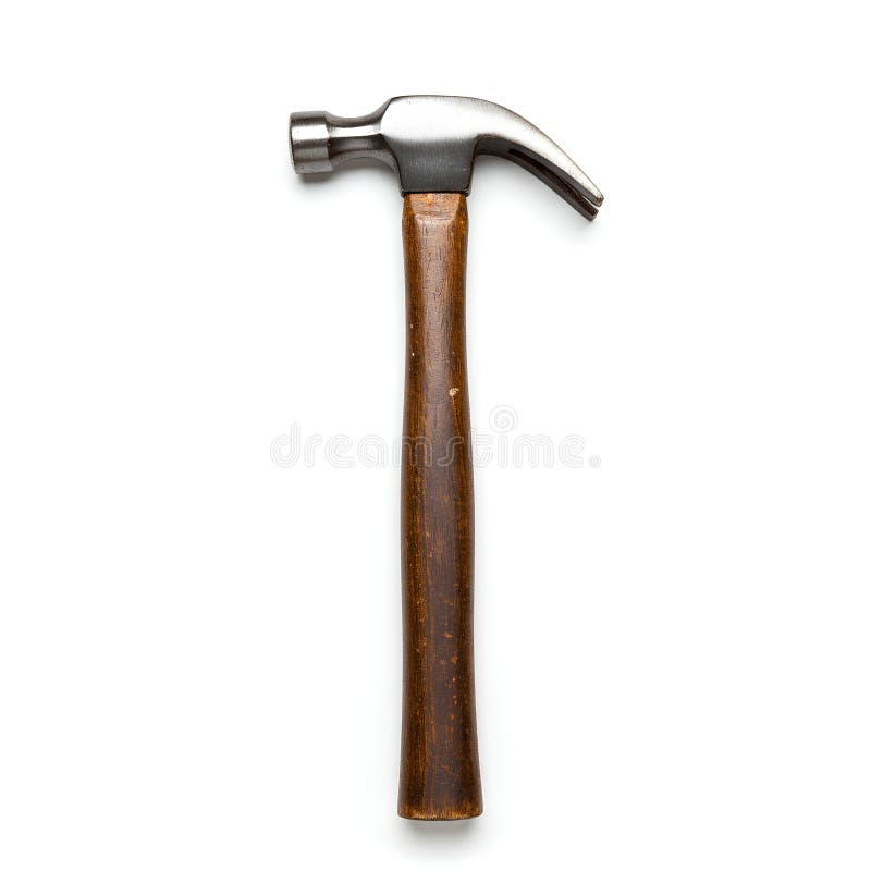 Classic Hammer on White Background for Tools and Construction Projects ...