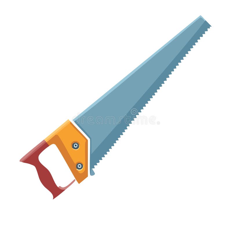 Classic Hand Saw Tool for Woodworking and Construction Projects Vector ...
