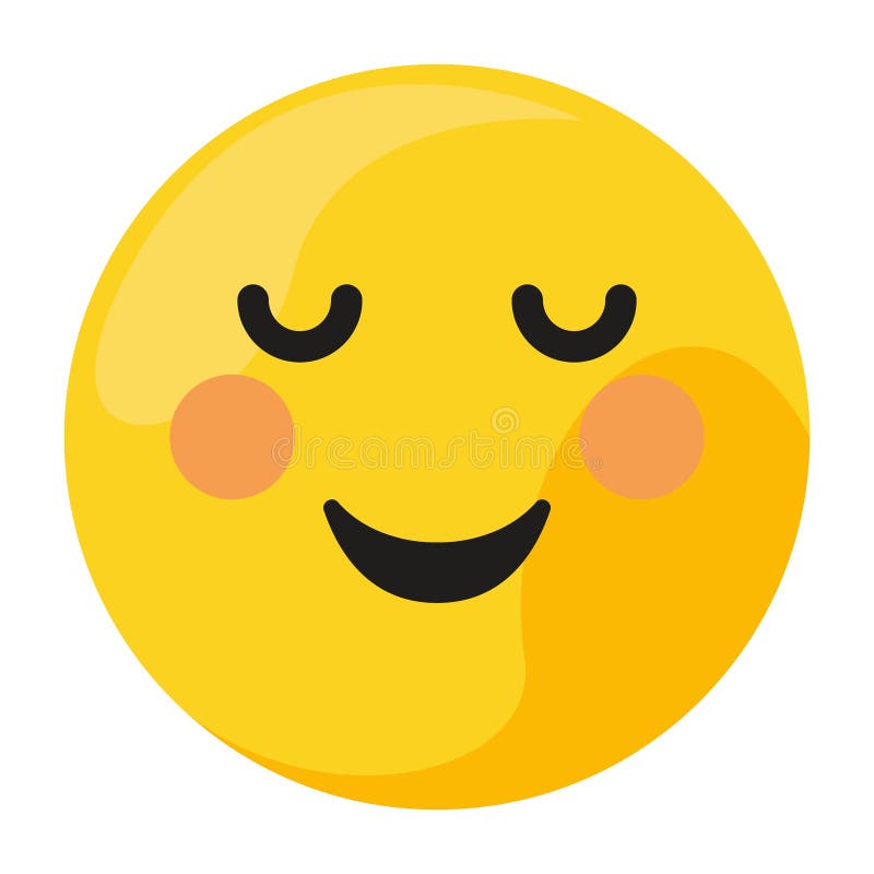 Classic Happy Emoji Smiling Stock Vector - Illustration of mouth, happy ...