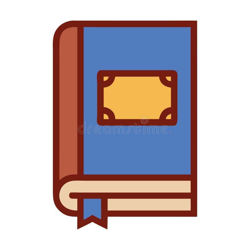 Classic Hardcover Book Icon Stock Vector - Illustration of pages ...