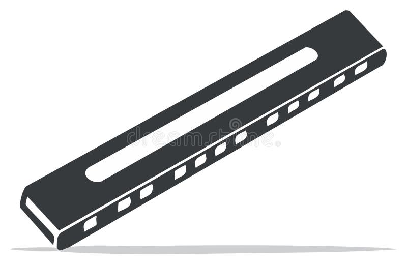 Classic Harmonica Musical Instrument Shown As a Simple Black and White Vector Graphic Icon Stock ...