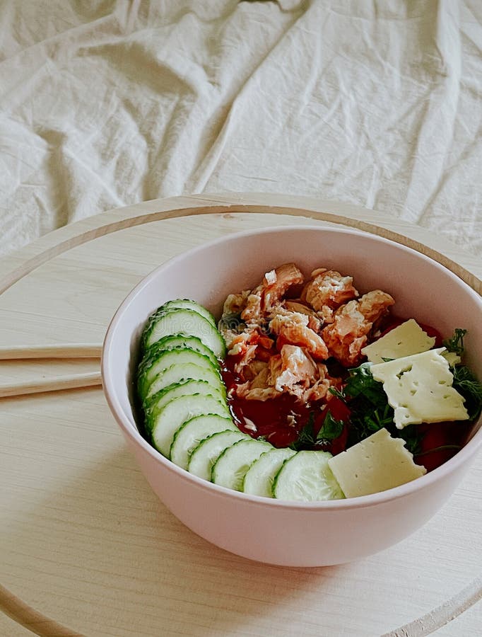 Classic Hawaiian Snack - Poke Stock Image - Image of plate, pickled ...