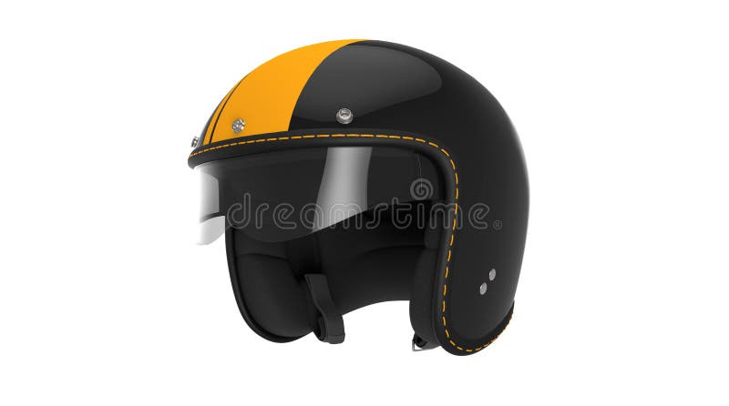 Classic Helmet Front View. Isolated on White. 3D Render. 3D ...