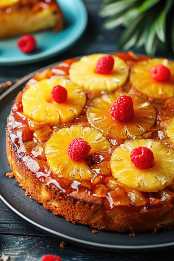 Classic Homemade Pineapple Upside-Down Cake with Cherries and ...