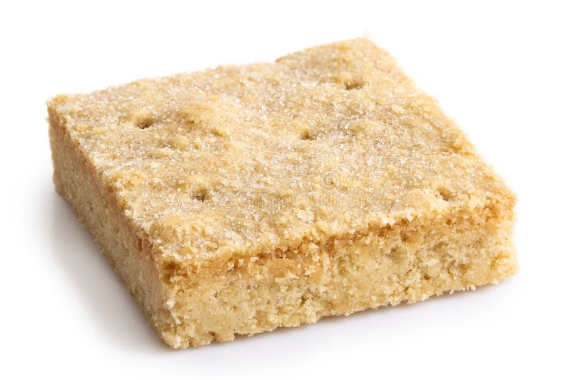 Classic Homemade Square Shortbread Biscuit Isolated on White. Stock ...