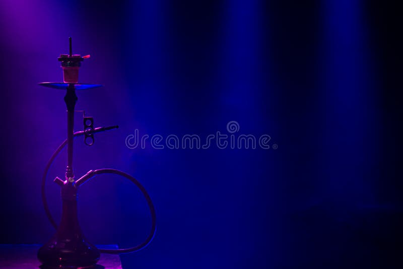 The Classic Hookah. Beautiful Background, with Colored Rays of Light ...