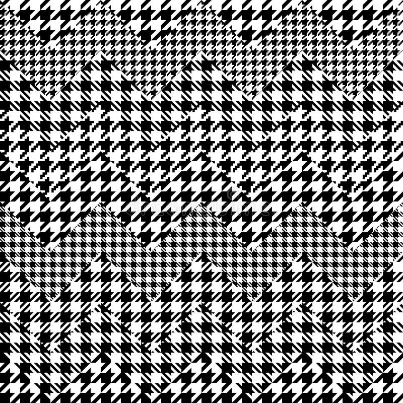 Classic Hounds-tooth Pattern in a Patchwork Collage Style. Stock Vector ...