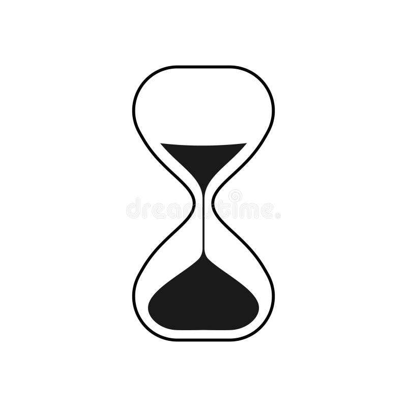 Classic Hourglass. Retro Timer with Sand for Time Stock Illustration ...