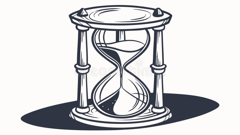 Classic Hourglass Sand Timer, Time and Measurement Symbol, Vector ...