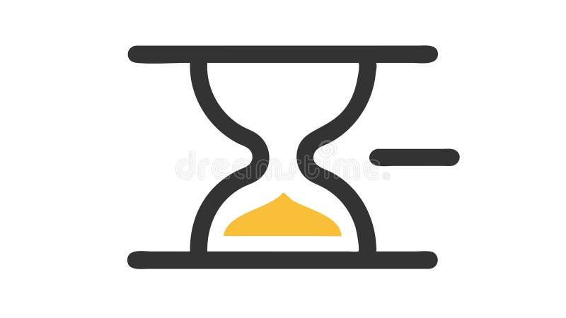 Classic Hourglass Sand Timer, Time Passing, Deadline Countdown, Vector ...