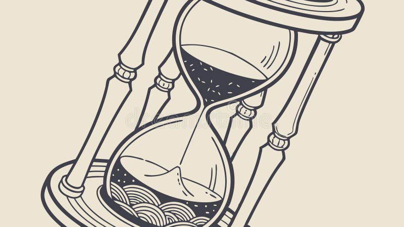 Classic Hourglass Sand Timer Vector, Vector Design Generative AI Stock ...