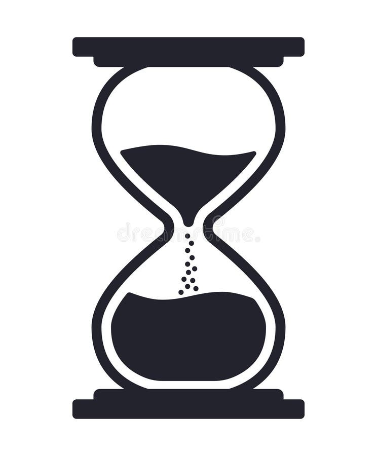 Classic Hourglass Sign Sandglass Icon Stock Vector - Illustration of ...