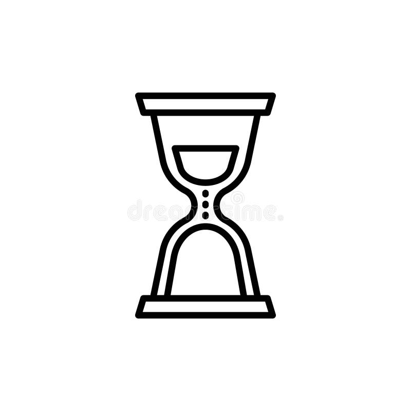 Classic Hourglass Timer Icon for Countdown and Time Tracking Stock ...